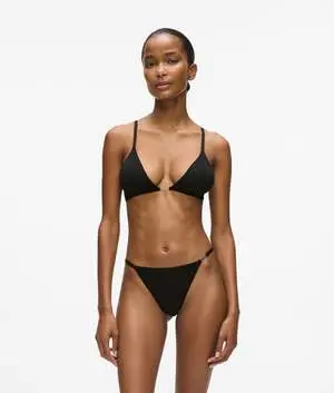 Karl Lagerfeld Signature Triangle Bralette - Black