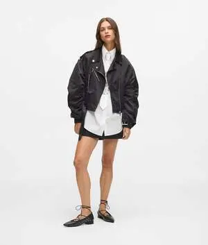 Karl Lagerfeld Satin Bomber Jacket