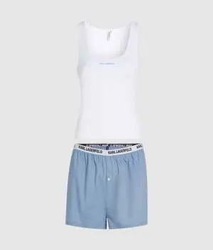 Karl Lagerfeld Tank Top And Shorts Pajama Set