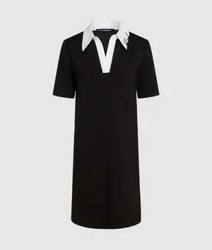 Karl Lagerfeld Signature Collar Polo Dress