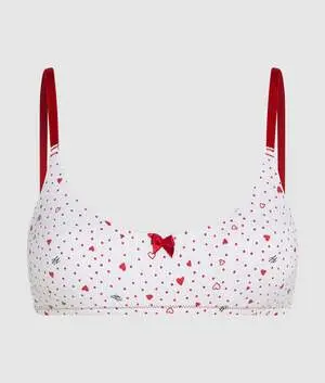 Karl Lagerfeld Heart Print Bralette