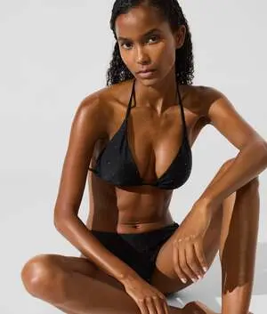 Karl Lagerfeld Ikon Rhinestone Bikini Top