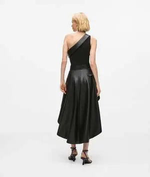 Karl Lagerfeld One-shoulder Asymmetrical Biker Dress