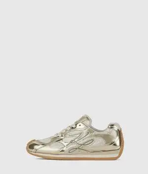 Karl Lagerfeld Velocette Autograph Overlay Sneakers - Gold