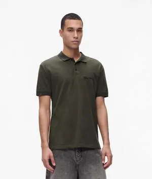 Karl Lagerfeld Logo Polo Shirt - Beluga