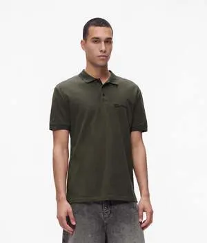 Karl Lagerfeld Logo Polo Shirt - Beluga