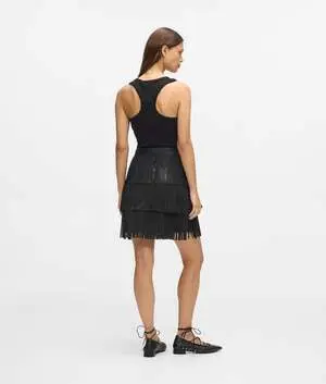 Karl Lagerfeld Fringed Mini Skirt