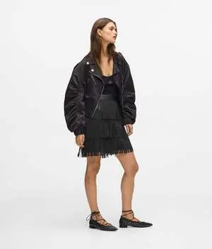 Karl Lagerfeld Fringed Mini Skirt