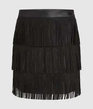 Karl Lagerfeld Fringed Mini Skirt