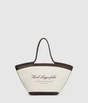 Karl Lagerfeld Large Beach Tote Bag - Natural
