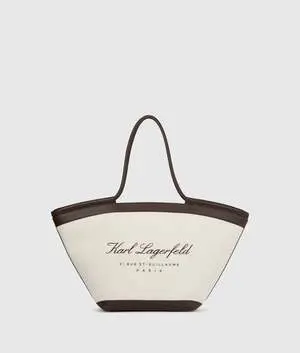 Karl Lagerfeld Large Beach Tote Bag - Natural