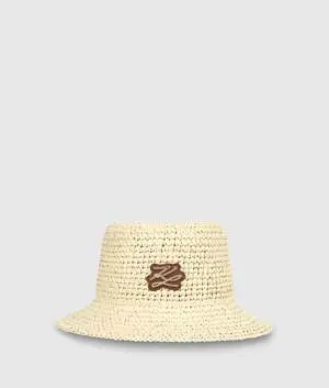 Karl Lagerfeld K/autograph Crochet Bucket Hat - Natural