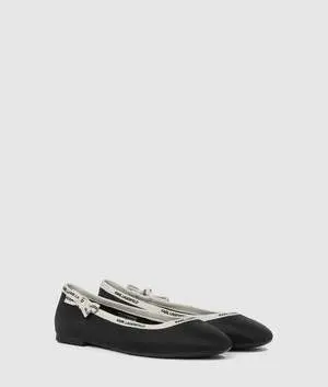 Karl Lagerfeld Ribbon Collar Ballet Flats