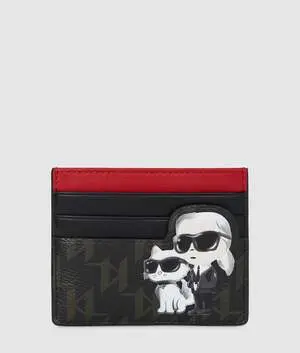 Karl Lagerfeld Ikon Monogram Cardholder - Brown-monogram