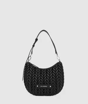 Karl Lagerfeld Karl Lagerfeld K/Weave Small Hobo Bag Black-nickel