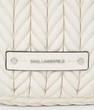 Karl Lagerfeld K/weave Small Hobo Bag - Off White