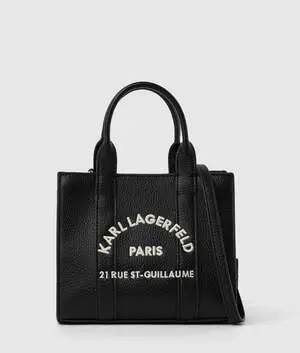 Karl Lagerfeld Rue St-guillaume Mini Tote Bag - White/black
