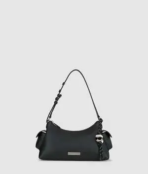 Karl Lagerfeld Ikon Smooth Cargo Shoulder Bag - Black