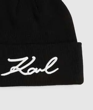 Karl Lagerfeld K/signature Rib-knit Beanie