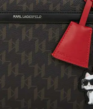 Karl Lagerfeld Ikon Monogram Bowling Bag