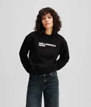 KL JEANS Jeans Organic Cotton Logo Sweatshirt - Black
