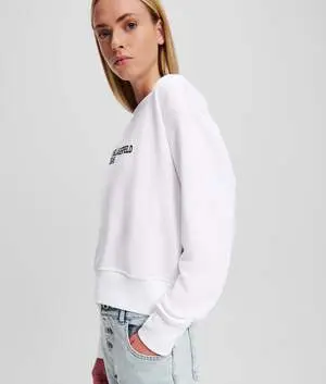 KL JEANS Jeans Organic Cotton Logo Sweatshirt - White
