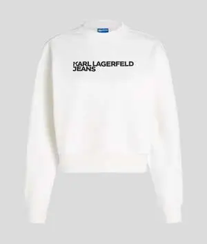KL JEANS Jeans Organic Cotton Logo Sweatshirt - White