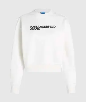 KL JEANS Jeans Organic Cotton Logo Sweatshirt - White