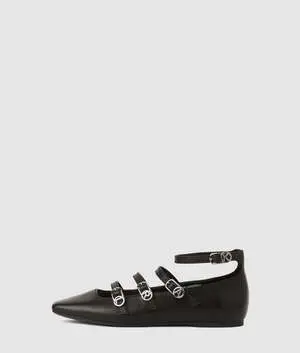 Karl Lagerfeld Karl Lagerfeld Konnie Four-Strap Flats Black/silver