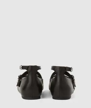 Karl Lagerfeld Konnie Four-strap Flats - Black/silver