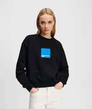 KL JEANS Jeans Organic Cotton Box Logo Sweatshirt - Black