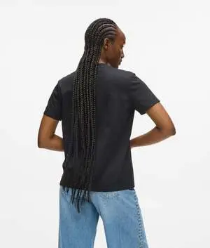 Karl Lagerfeld Studded Signature T-shirt In Organic Cotton
