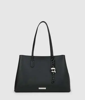 Karl Lagerfeld Ikon Smooth Large Tote Bag - Black