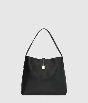 Karl Lagerfeld K/autograph Padlock Hobo Bag - Black/gold