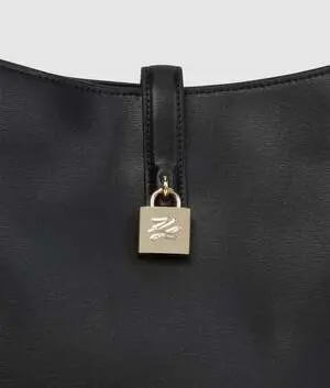 Karl Lagerfeld K/autograph Padlock Hobo Bag - Black/gold