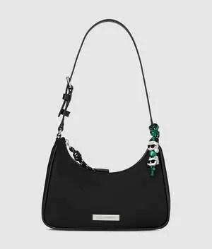 Karl Lagerfeld Ikon Nylon Mini Shoulder Bag - Black