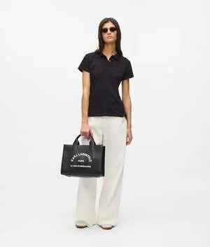 Karl Lagerfeld Rue St-guillaume Medium Tote Bag - White/black