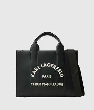 Karl Lagerfeld Rue St-guillaume Medium Tote Bag - White/black