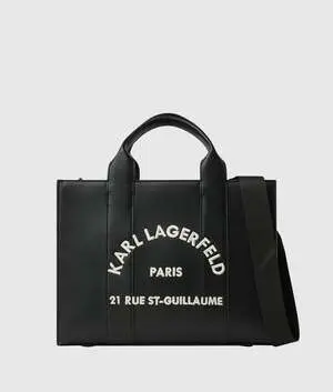 Karl Lagerfeld Rue St-guillaume Medium Tote Bag - White/black