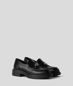 Karl Lagerfeld Macie Signia Rhinestone Loafers - Black