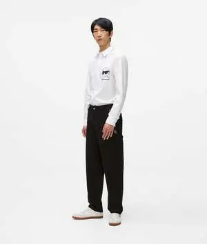Karl Lagerfeld Ikon Canvas Straight Leg Trousers