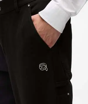 Karl Lagerfeld Ikon Canvas Straight Leg Trousers