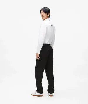 Karl Lagerfeld Ikon Canvas Straight Leg Trousers