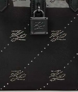 Karl Lagerfeld K/autograph Padlock Rhinestone Tote Bag