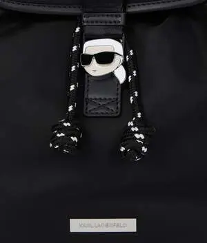 Karl Lagerfeld Ikon Nylon Small Flap Backpack