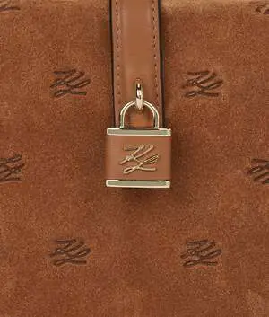 Karl Lagerfeld K/autograph Padlock Suede Trunk Bag