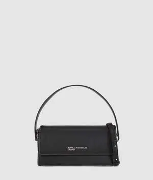 KL JEANS Jeans Metal Logo Top Handle Bag - Black