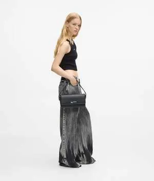 Karl Lagerfeld Metal Logo Top Handle Bag