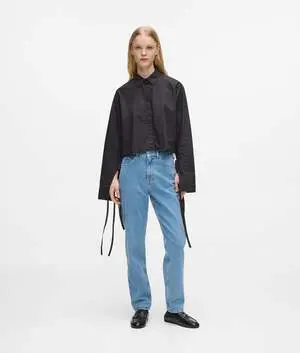 KL JEANS Mom Jeans In Light Blue Denim - Clean Light Blue