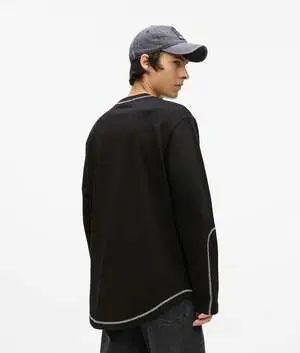 KL JEANS Jeans Contrast Stitch Long-sleeved T-shirt